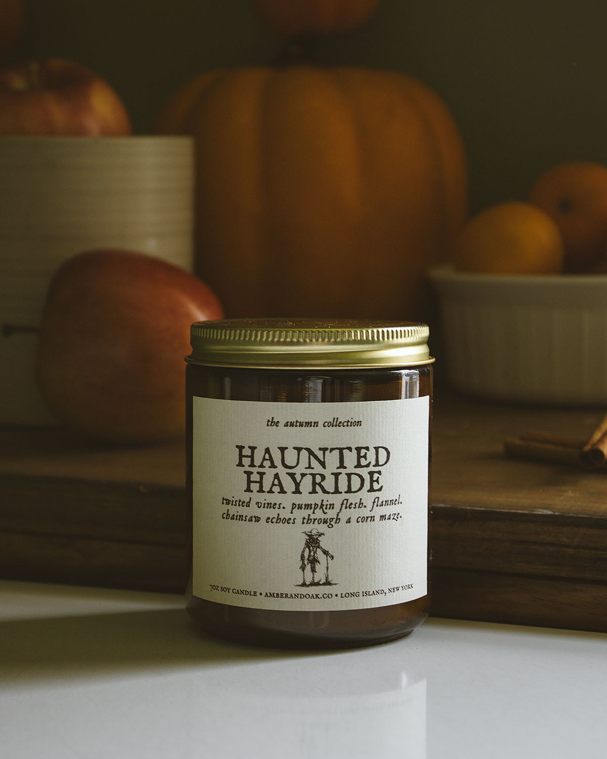 Haunted Hayride 7oz Candle – Amber & Oak